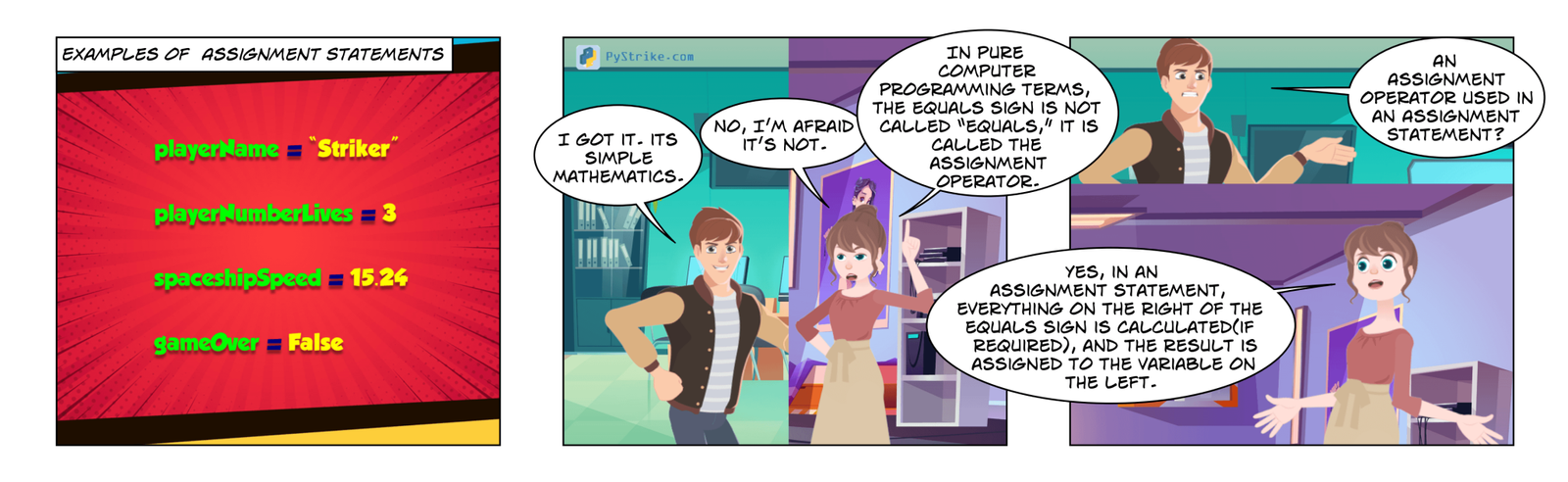 Variables And Assignment Statements Pystrike